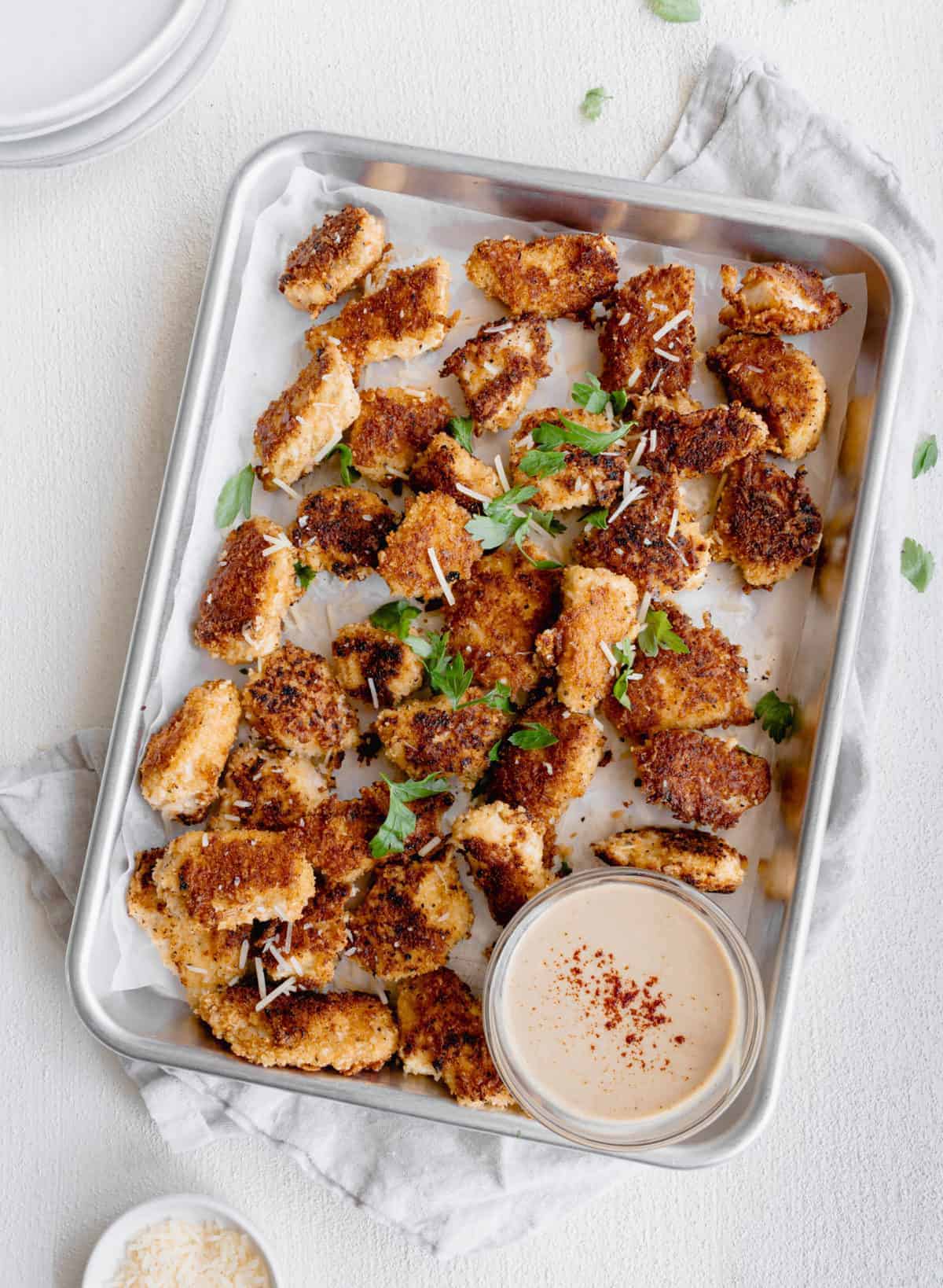 Parmesan Chicken Nuggets (kid-friendly!) - The Cheese Knees