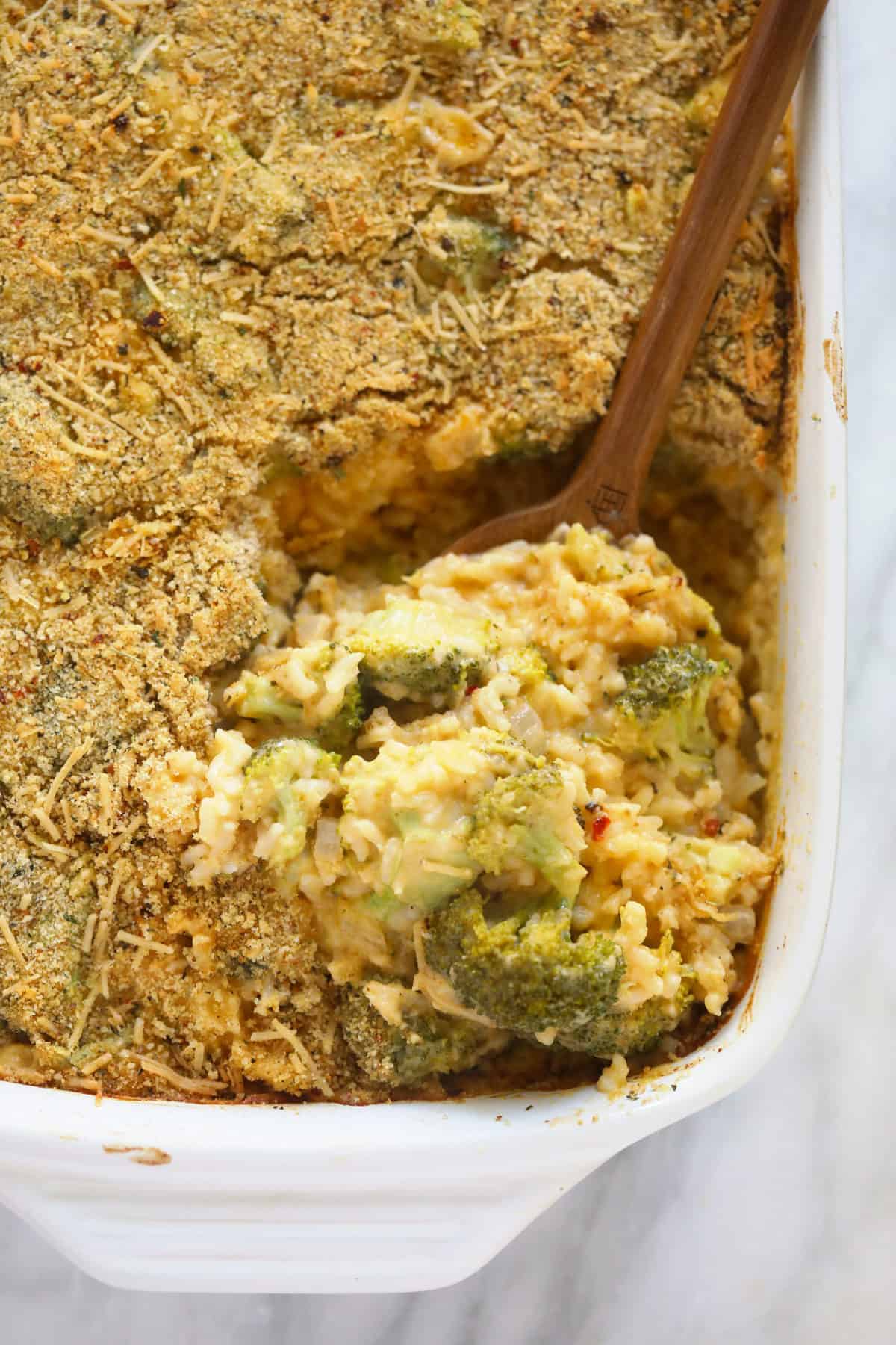 Broccoli Rice and Cheese Casserole - The Cheese Knees