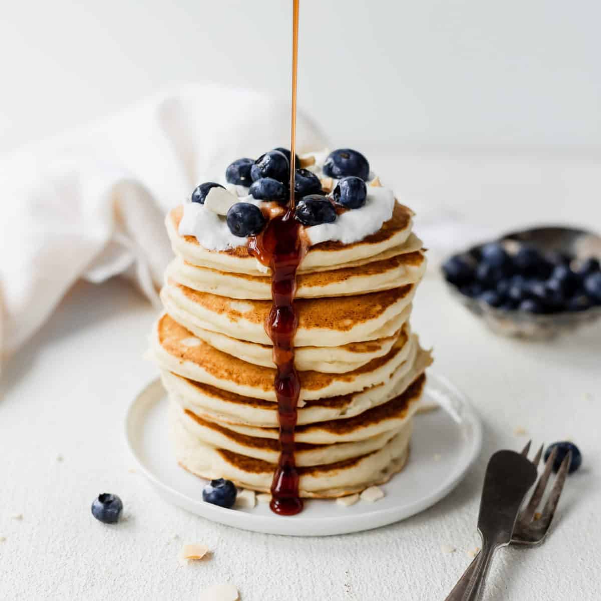 Lemon Ricotta Pancakes - Fit Foodie Finds
