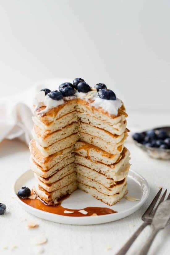 Fluffy Ricotta Pancakes - The Cheese Knees