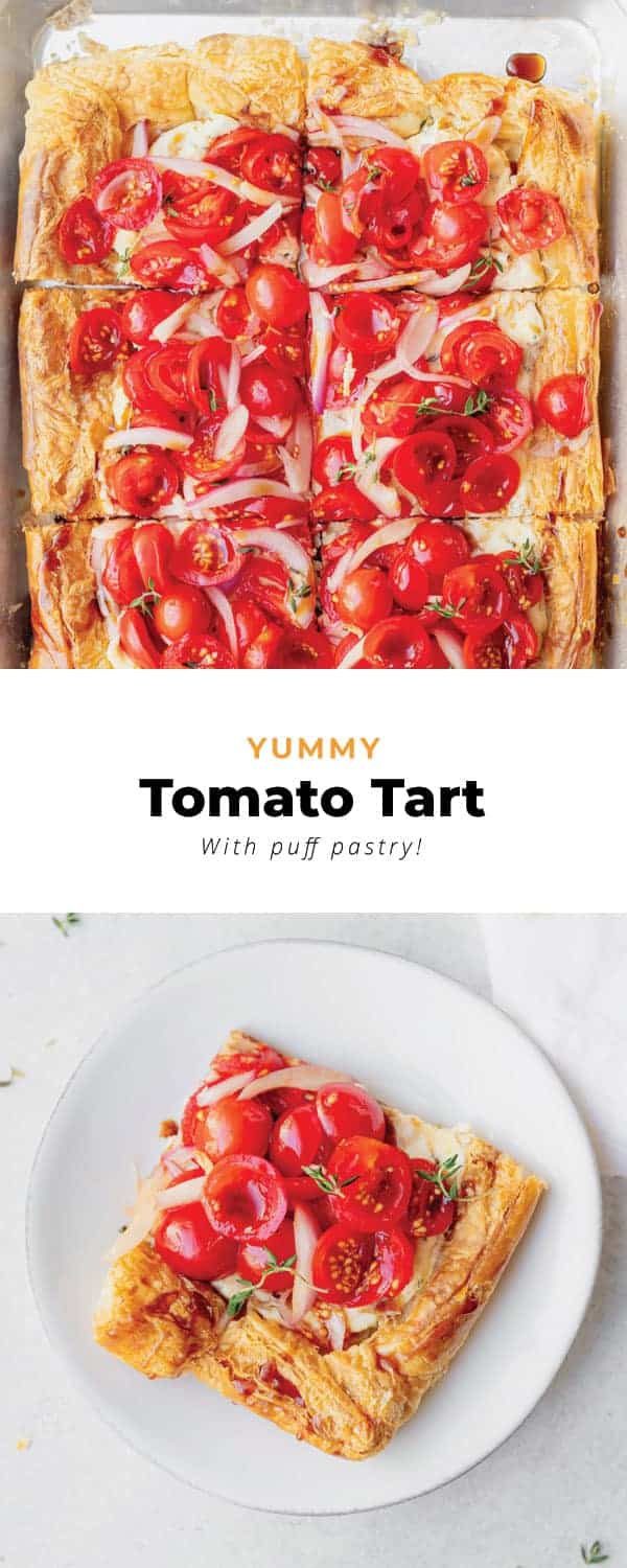 Easy Tomato Tart (w/ cream cheese spread!) - The Cheese Knees