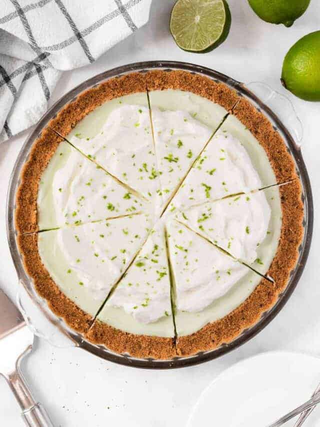 Key Lime Pie with Cream Cheese - Cheese Knees