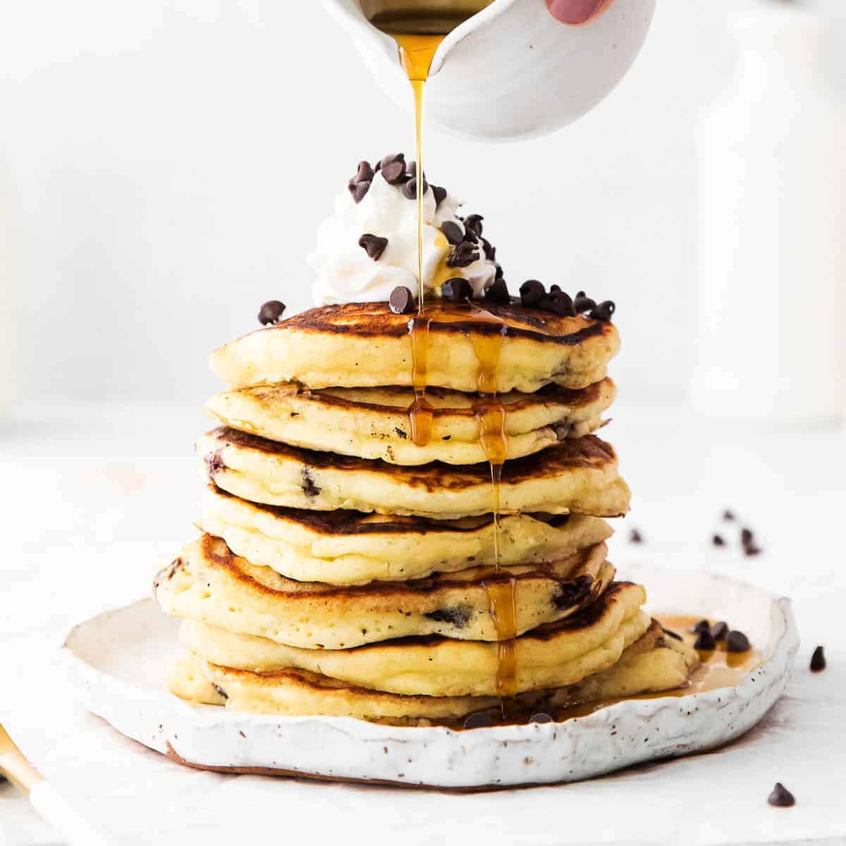 Chocolate Chip Ricotta Pancakes - The Cheese Knees