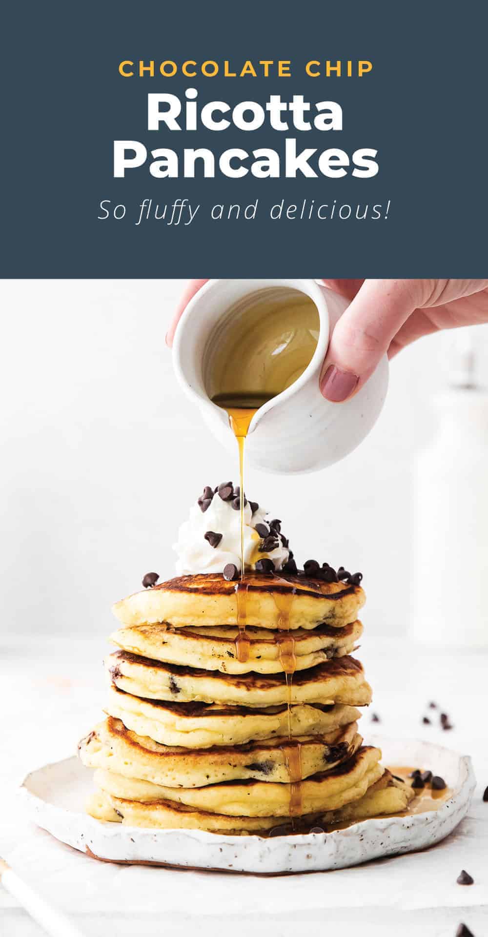 Chocolate Chip Ricotta Pancakes - The Cheese Knees