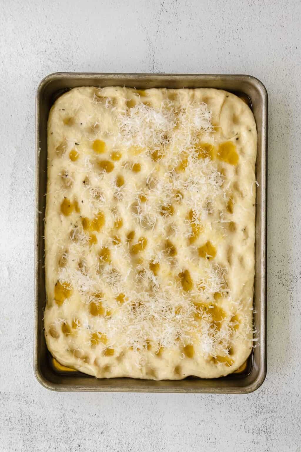Parmesan Rosemary Focaccia Bread - The Cheese Knees