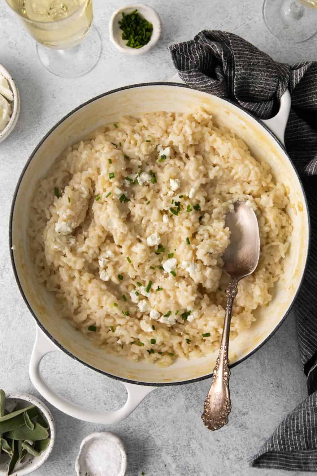 Easy Goat Cheese Risotto - The Cheese Knees