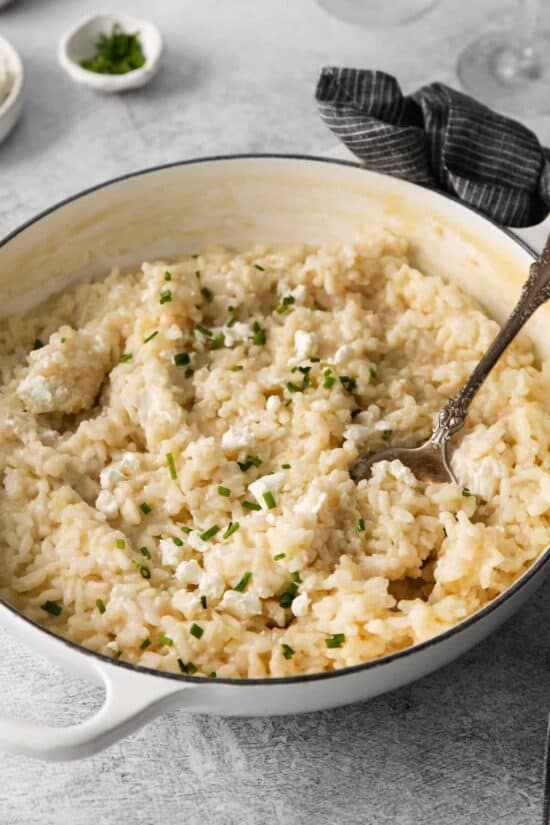 Easy Goat Cheese Risotto - The Cheese Knees