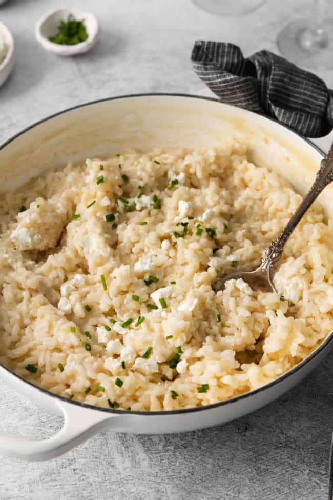 Easy Goat Cheese Risotto - The Cheese Knees