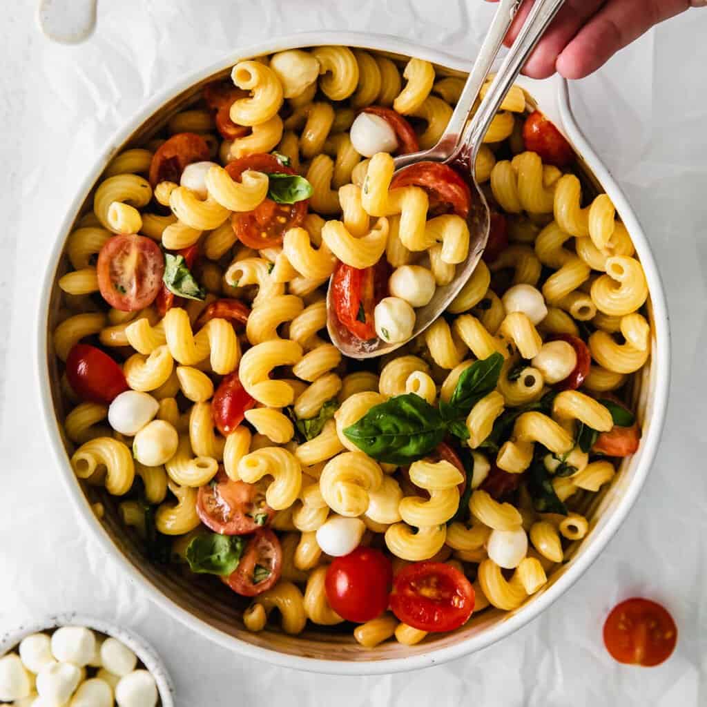Caprese Salad with Pine Nuts - Cheese Knees