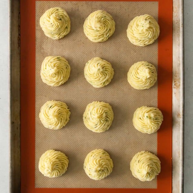 Cheesy Duchess Potatoes - The Cheese Knees