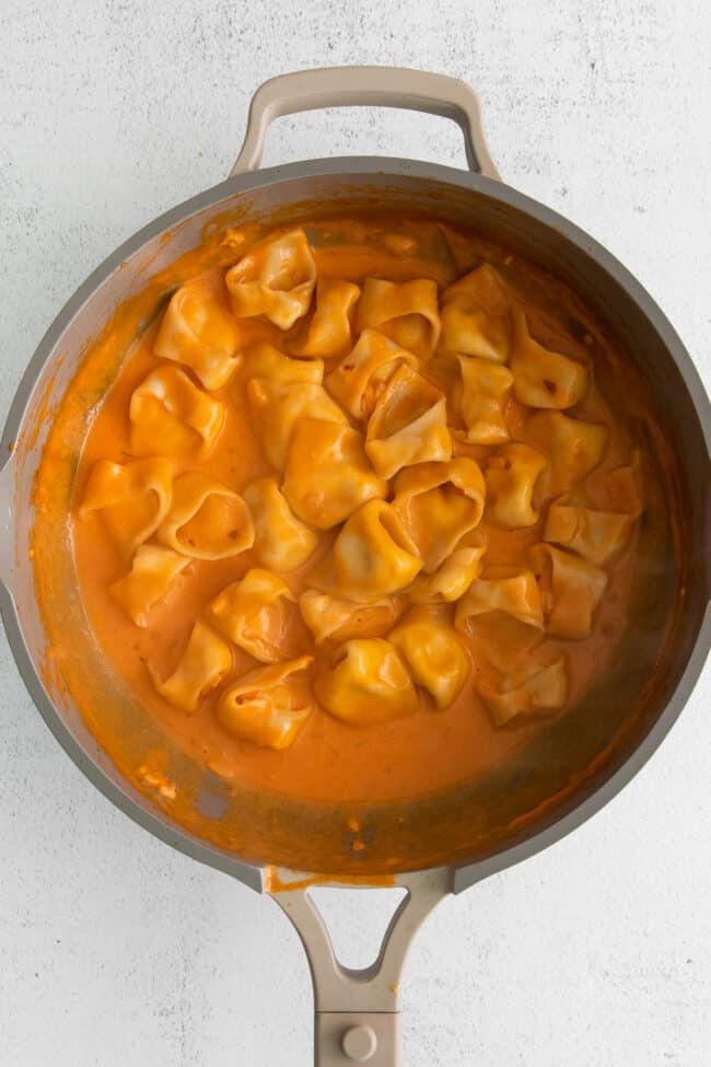 Creamy Cheese Tortellini (w/ Vodka Sauce) - The Cheese Knees