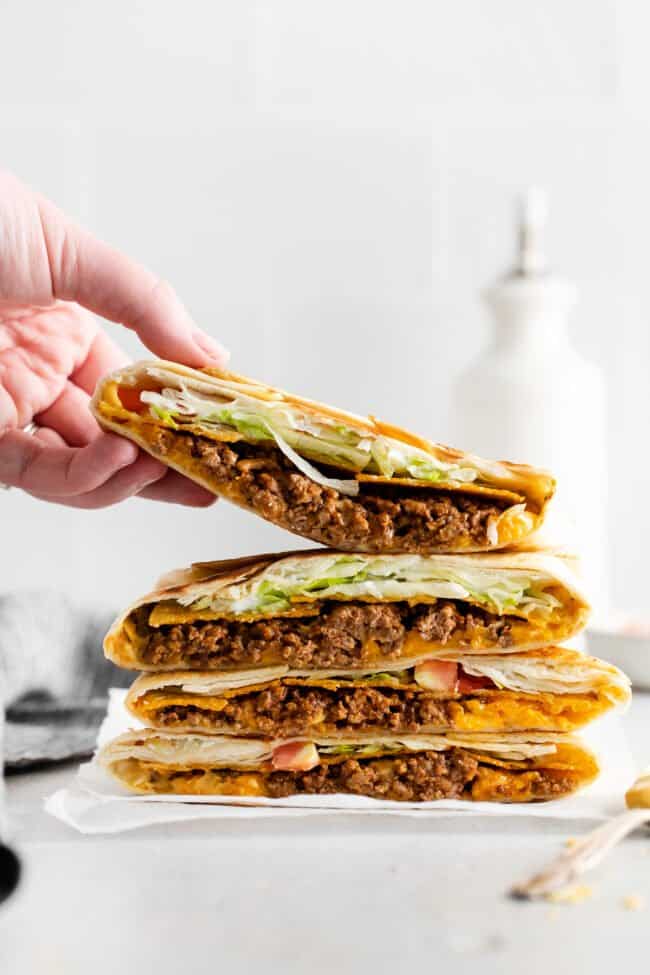 Copycat Cheesy Crunchwrap Supreme - The Cheese Knees