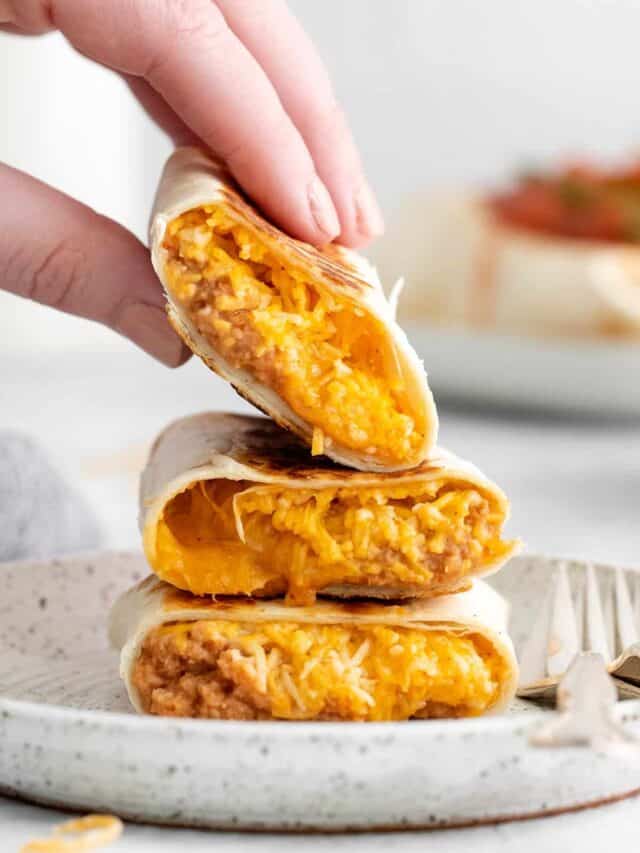 Bean and Cheese Burrito - Cheese Knees 🧀
