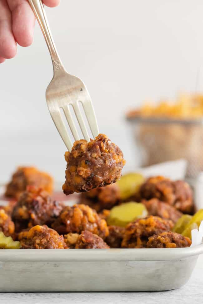 Cheeseburger Meatballs - The Cheese Knees