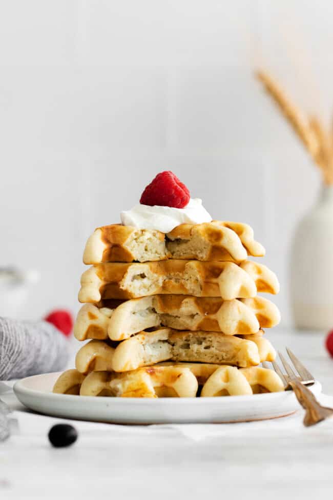 Cream Cheese Stuffed Waffles - The Cheese Knees