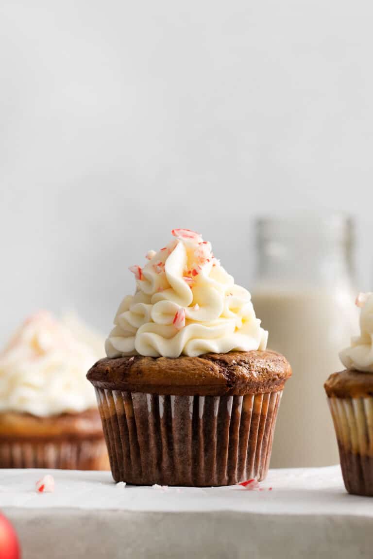Peppermint Cream Cheese Chocolate Cupcakes - The Cheese Knees