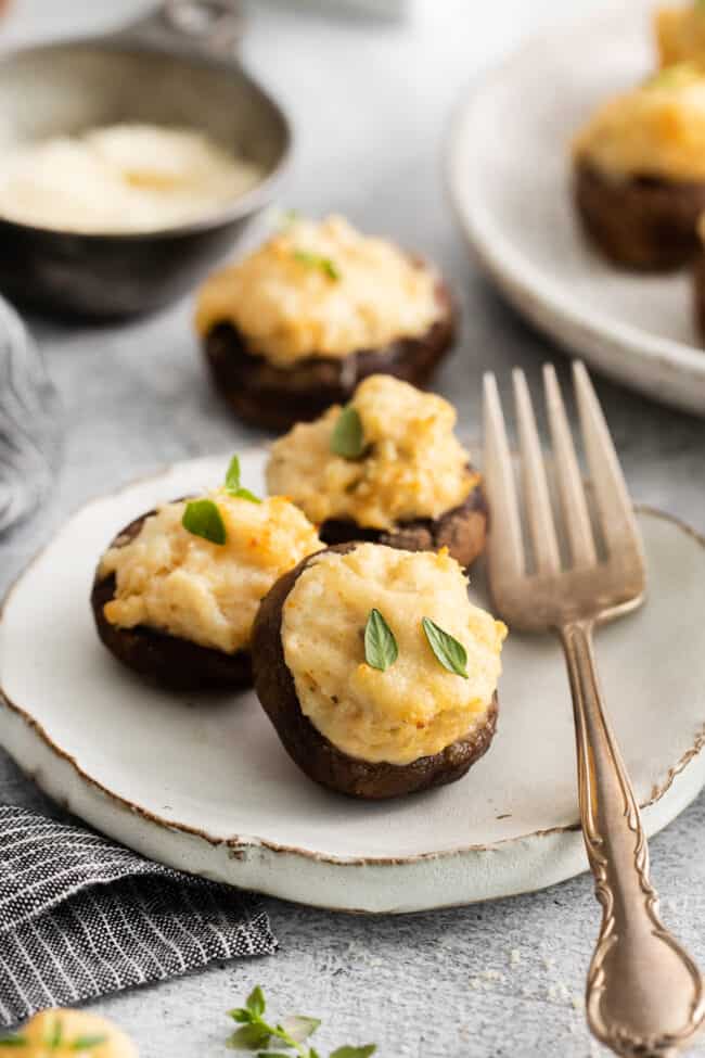 Crabbed Stuffed Mushrooms - The Cheese Knees