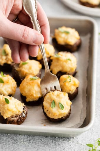 Crabbed Stuffed Mushrooms - The Cheese Knees