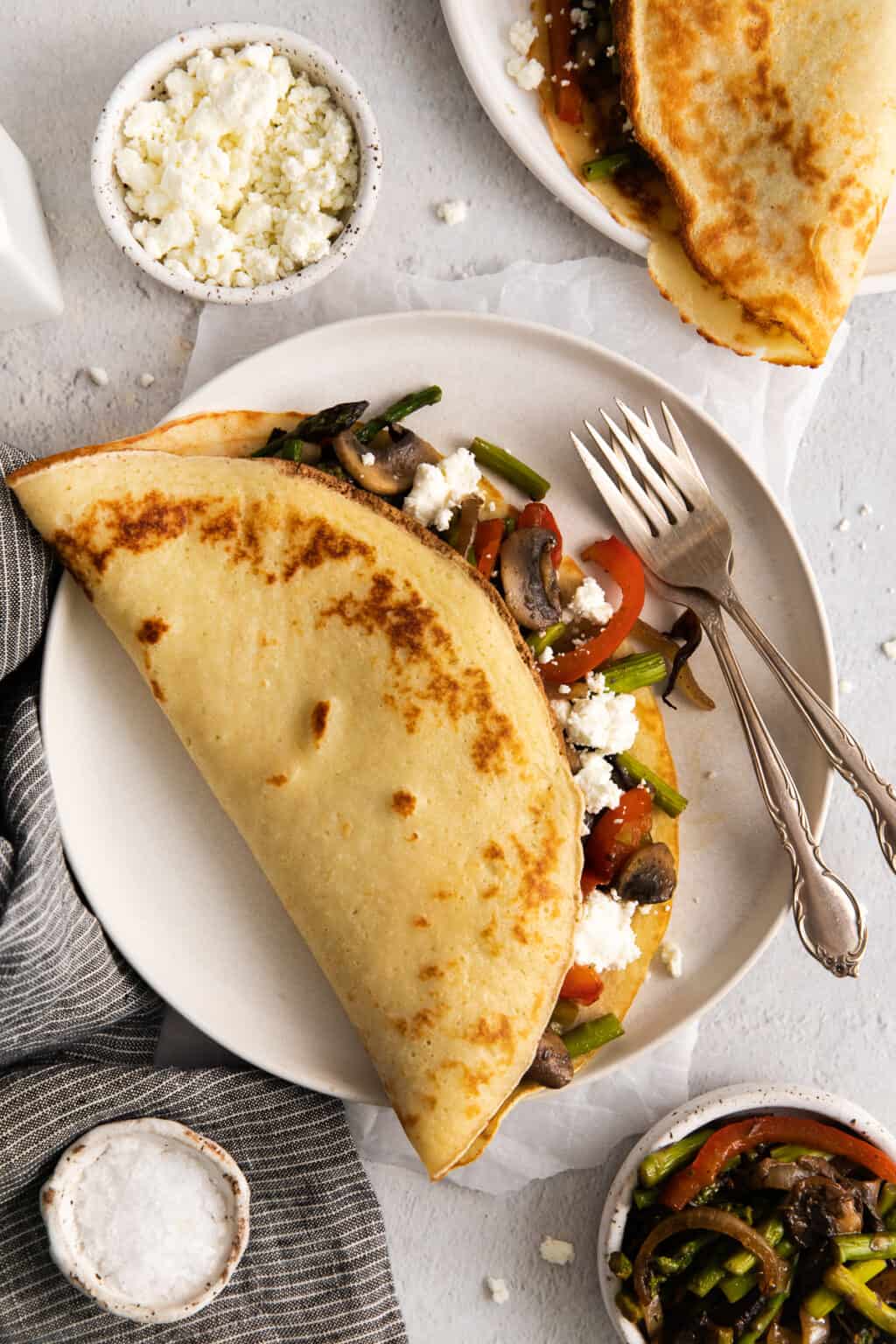 Goat Cheese Crepes - The Cheese Knees