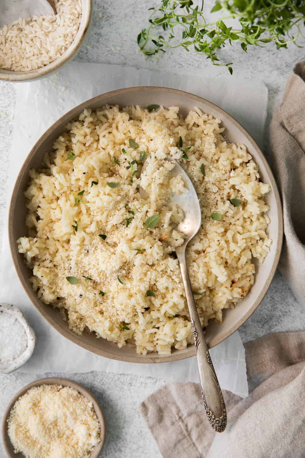 Simple Cheesy Rice - The Cheese Knees