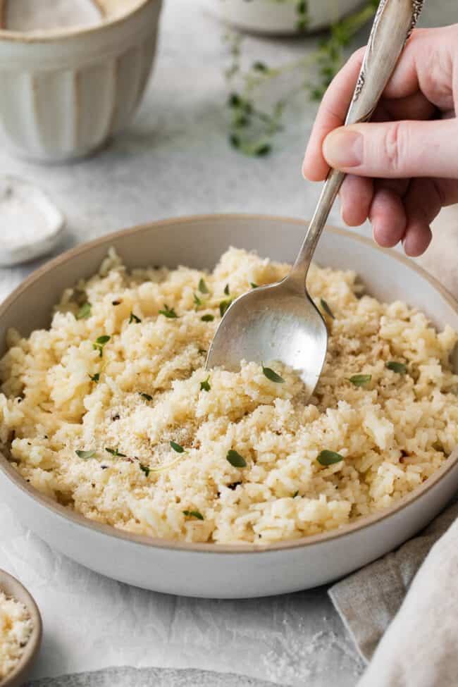 Simple Cheesy Rice - The Cheese Knees