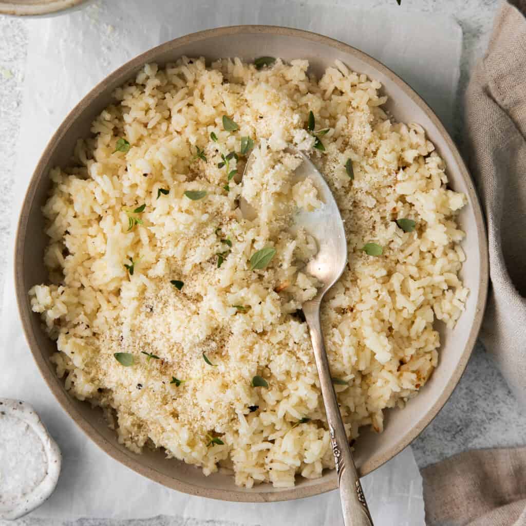 Simple Cheesy Rice - The Cheese Knees