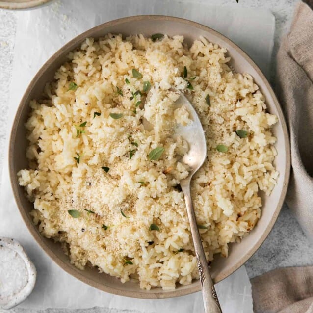 Simple Cheesy Rice - The Cheese Knees
