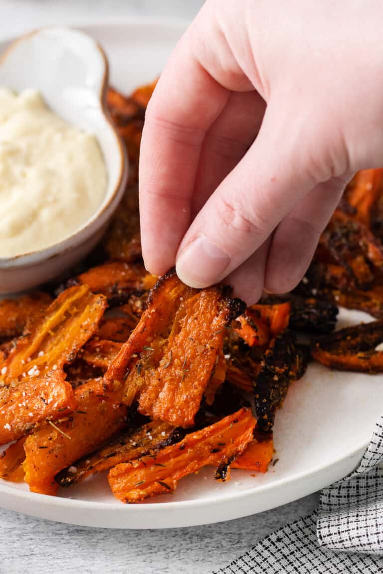 Parmesan Smashed Carrots - The Cheese Knees