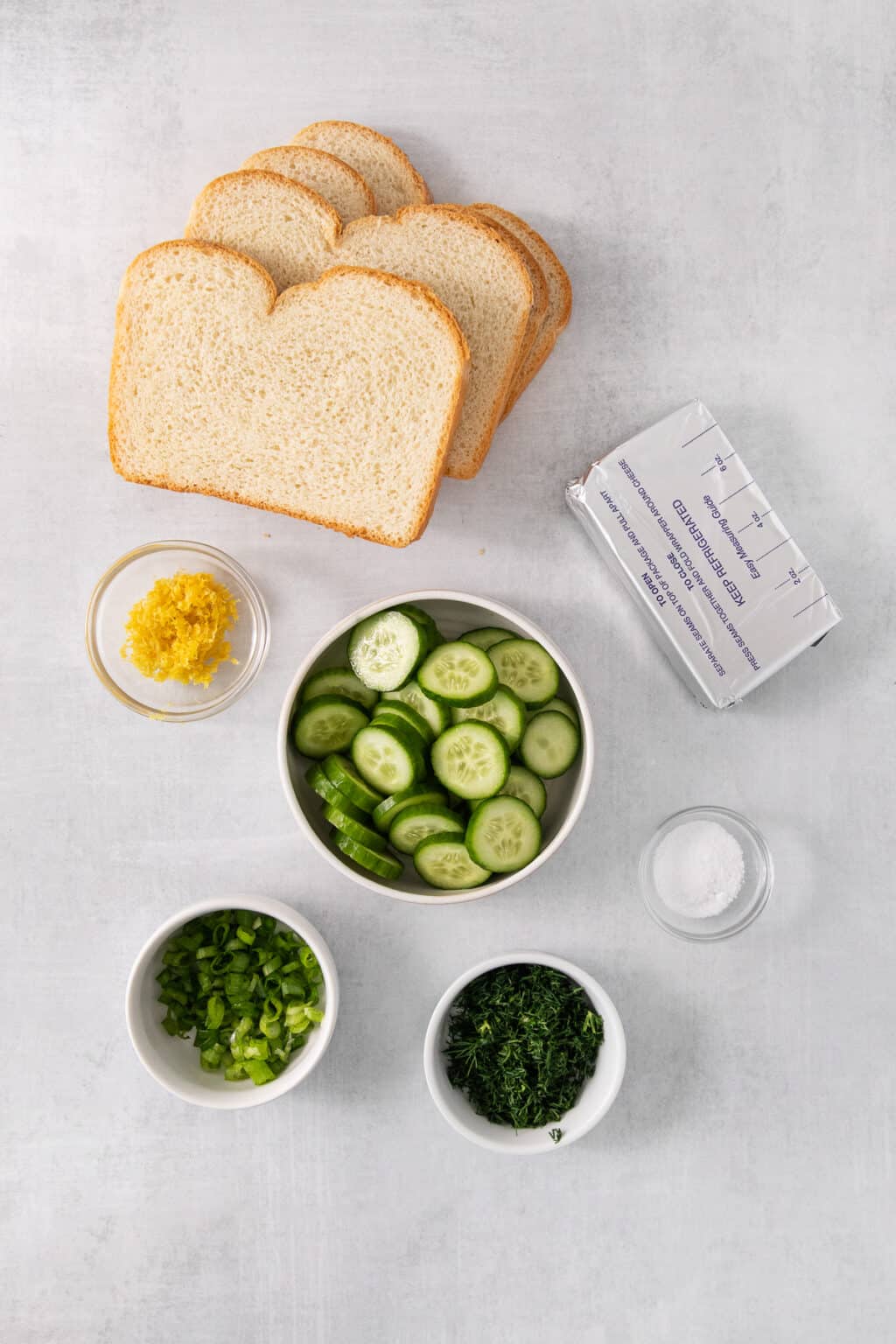 Cucumber Sandwiches with Cream Cheese - The Cheese Knees