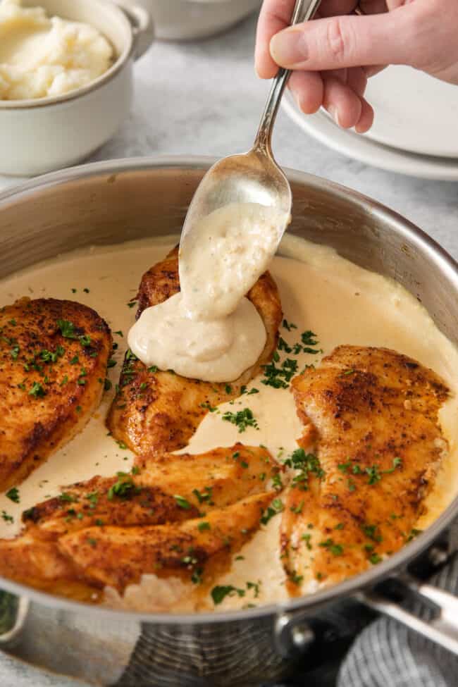 Creamy Garlic Chicken - The Cheese Knees