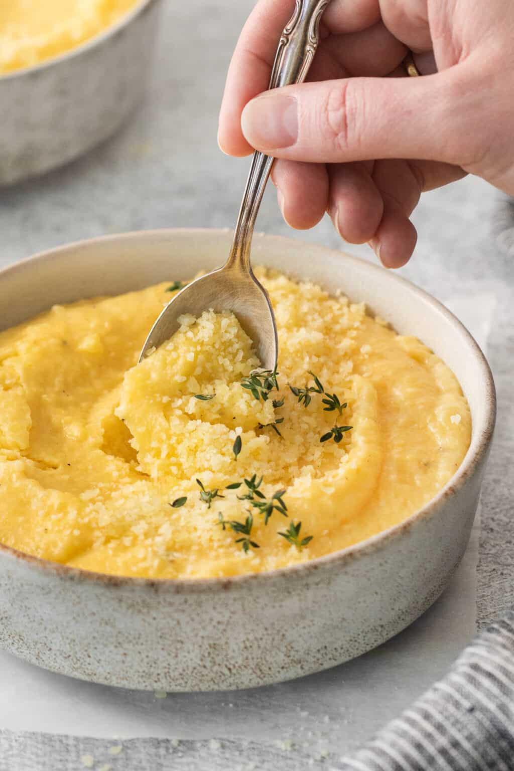 Cheesy Creamy Polenta - The Cheese Knees