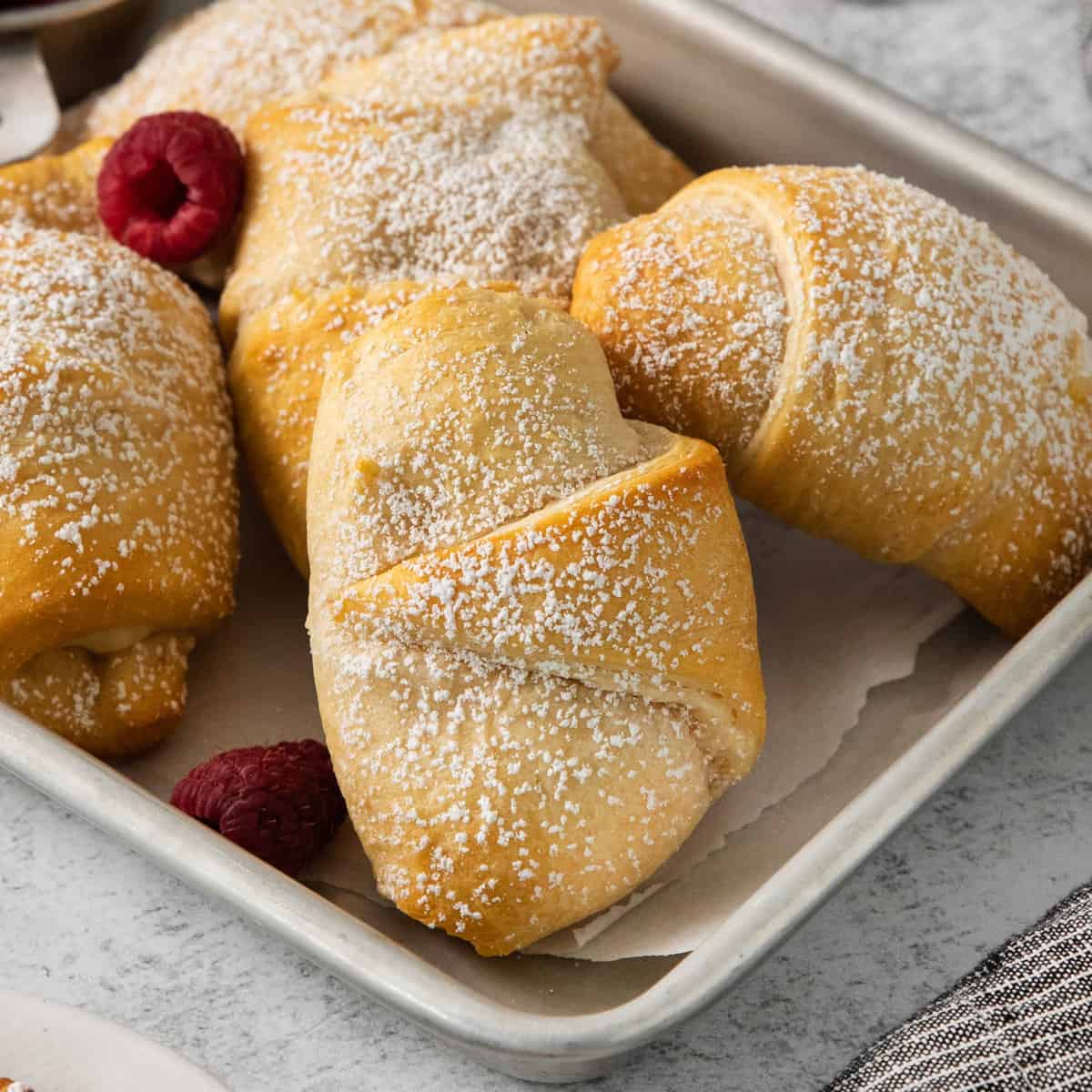Raspberry Cream Cheese Crescent Rolls - The Cheese Knees