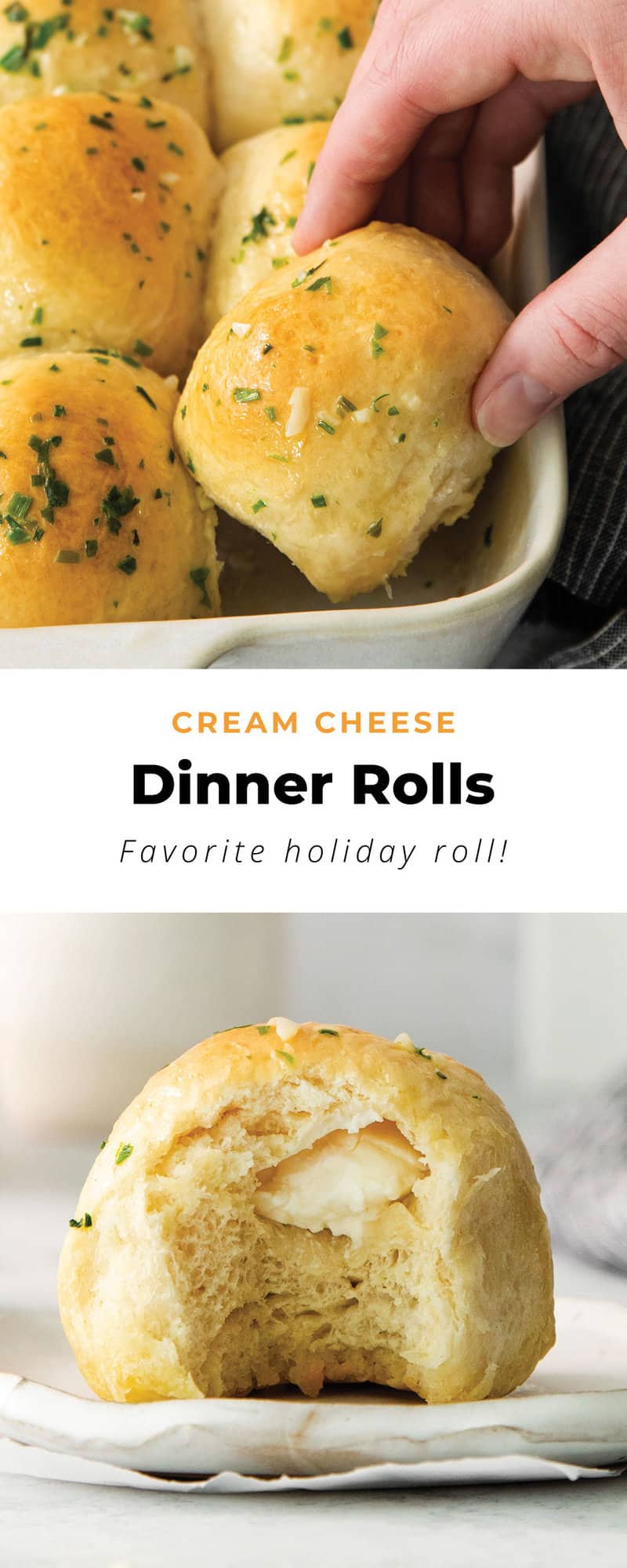 Garlic Chive Cream Cheese Rolls - The Cheese Knees