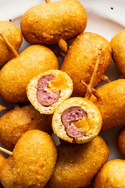 Homemade Mini Corndogs - The Cheese Knees