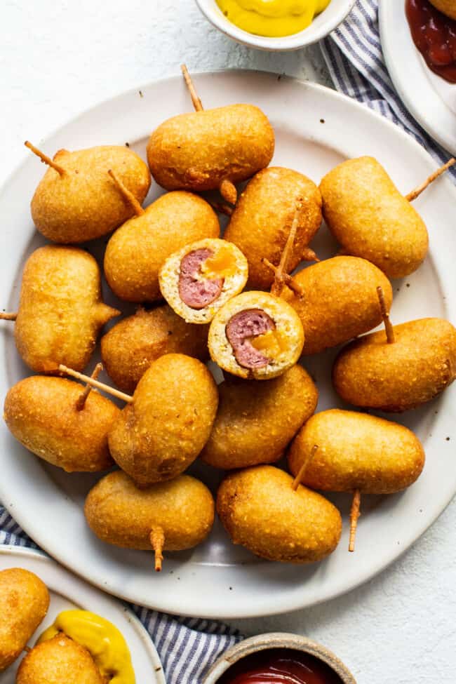 Homemade Mini Corndogs - The Cheese Knees